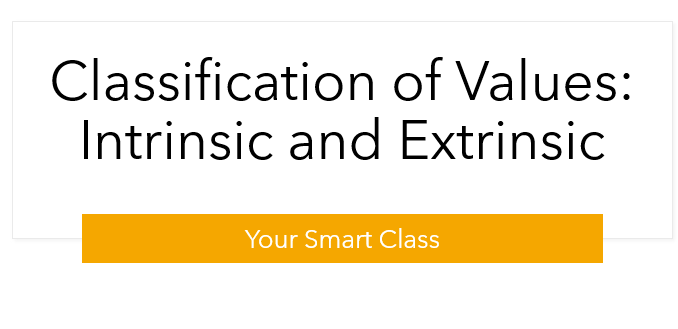 Classification of Values: Intrinsic and Extrinsic - YOUR SMART CLASS